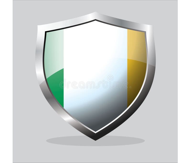 Shield Icon Vector Illustration of Irish Country Flag Stock Vector ...