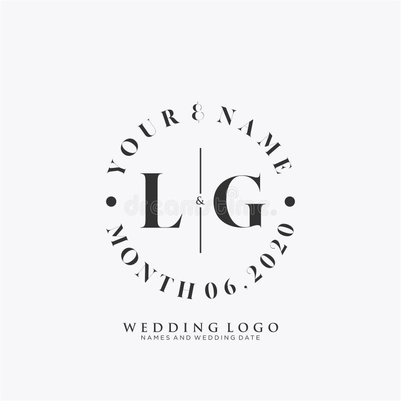 LG Initial Beauty Monogram and Elegant Stock Vector - Illustration of ...