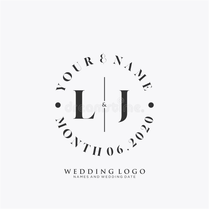 Initial LJ Beauty Monogram And Elegant Logo Design Stock Vector ...