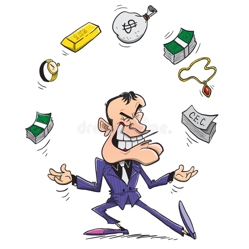 Gangster and money stock illustration. Illustration of life - 100676150