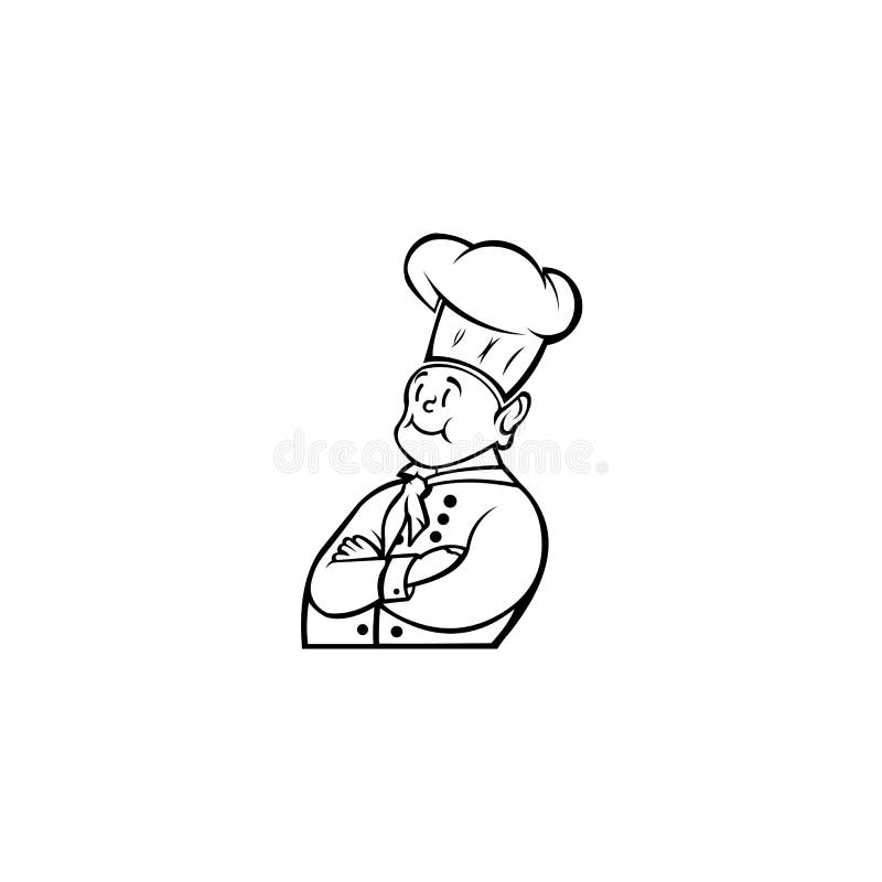 Chef Trendy and Modern Chef Symbol for Logo Stock Vector - Illustration ...