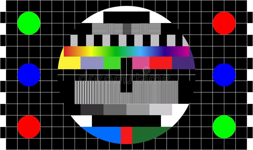 TV Colour Bars Test Card Screen. SMPTE Television Color Test ...