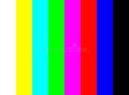 TV Colour Bars Test Card Screen. SMPTE Television Color Test ...