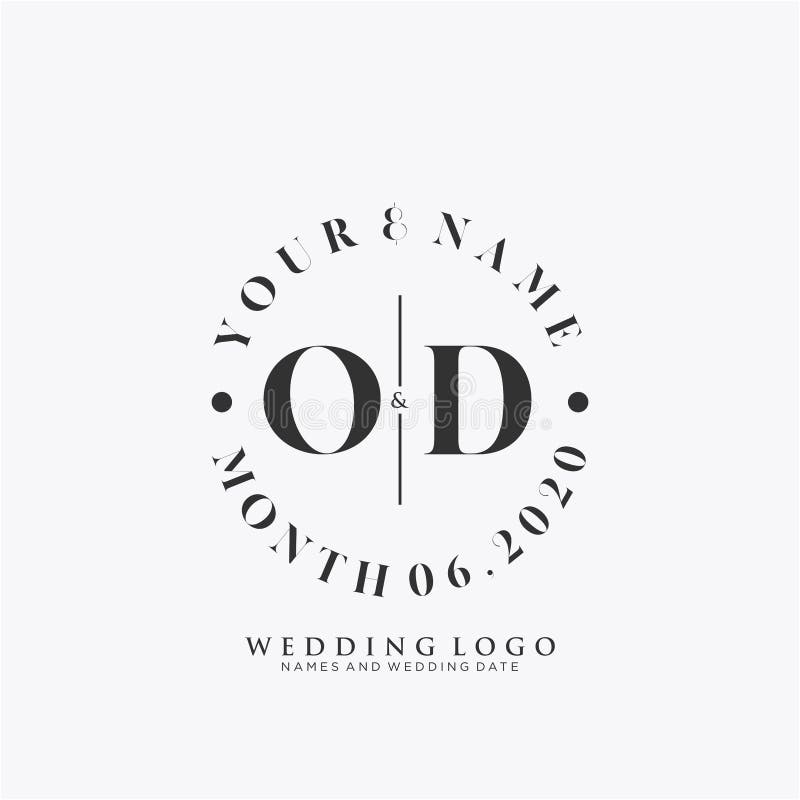 OD Initial Beauty Monogram and Elegant Stock Vector - Illustration of ...