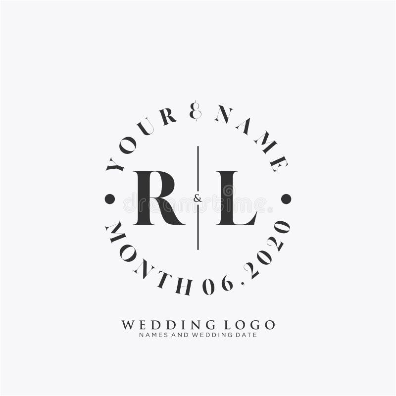 RL Initial Beauty Monogram and Elegant Stock Vector - Illustration of ...