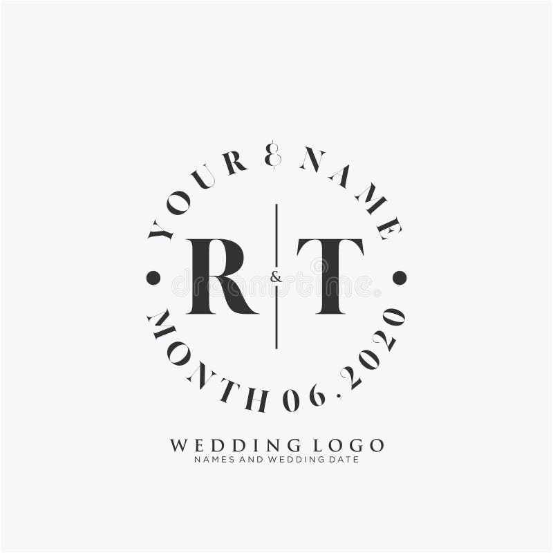 RT Initial Beauty Monogram and Elegant Stock Vector - Illustration of ...