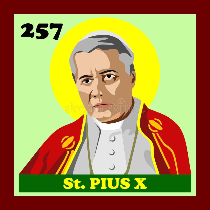 257th Rome Pope Saint Pius X Stock Vector - Illustration of saint ...