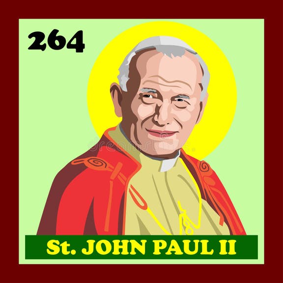 264th Rome Pope Saint John Paul II Editorial Image - Illustration of ...