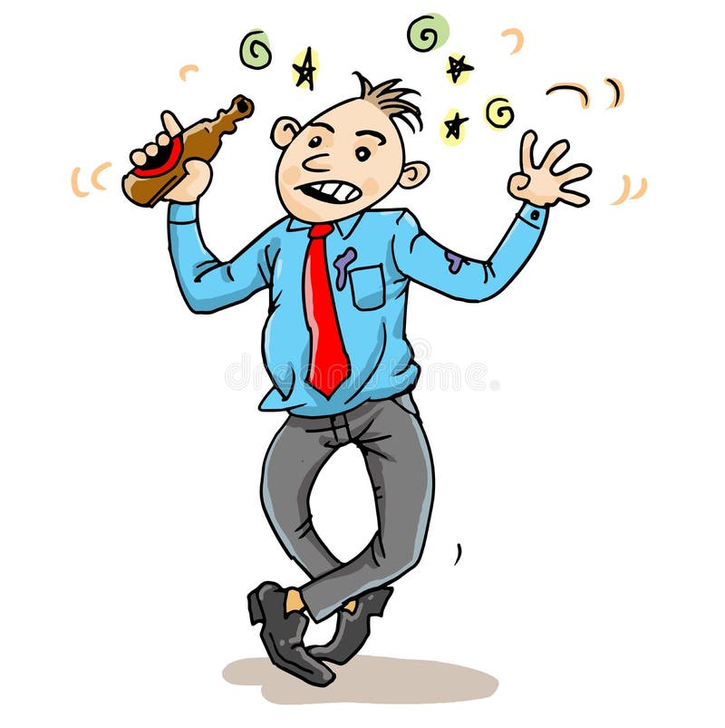 A drunk man walking stock vector. Illustration of danger - 181987370