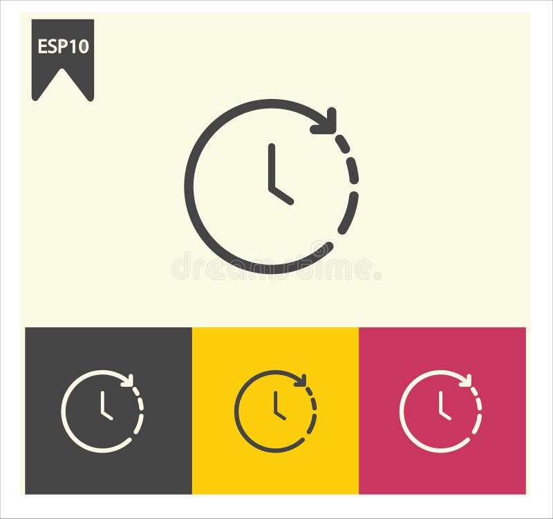 Waiting Time Icon in the Form of a Clock that is Designed Simple To ...