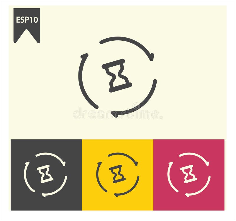 Waiting Time Icon in the Form of a Clock that is Designed Simple To ...