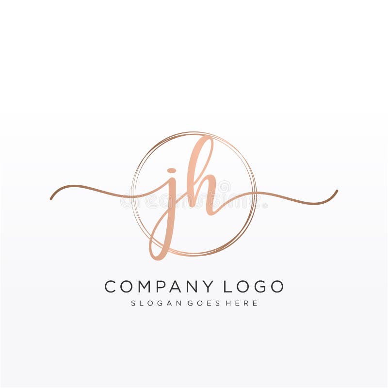 JH Initial Letter Handwriting Logo Hand Drawn Template Vector, Logo for ...