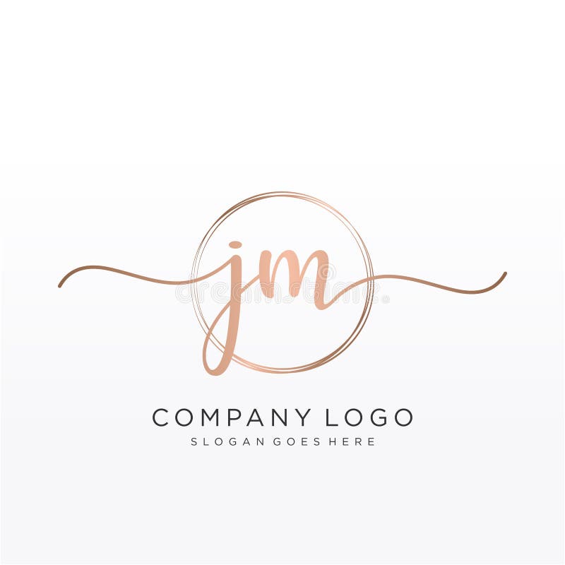 J M JM Initial Logo Signature Vector. Handwriting Concept Logo. Stock ...