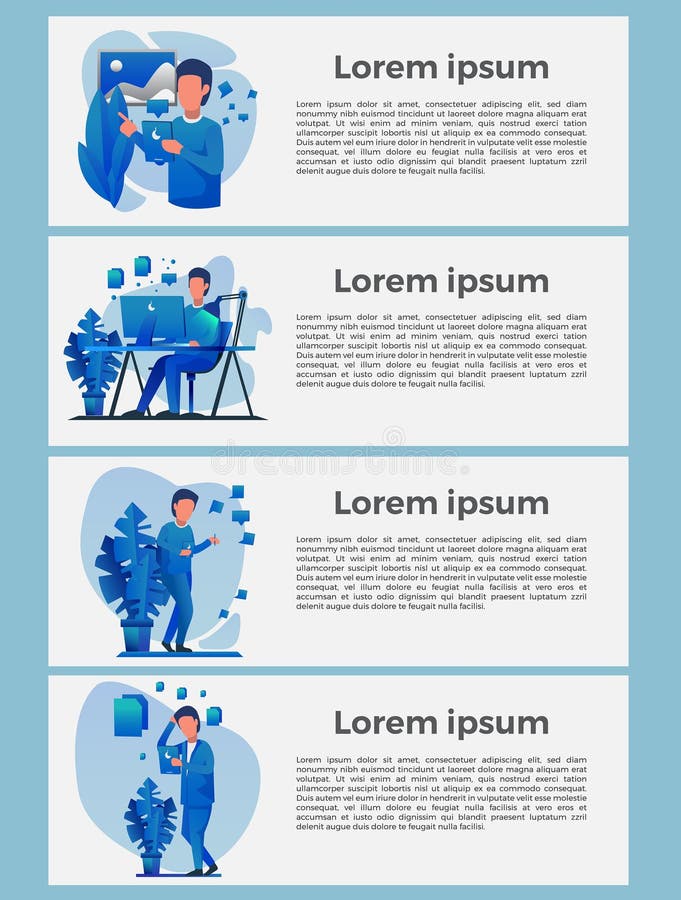 Technology and Business Theme Banners Stock Photo - Image of business ...