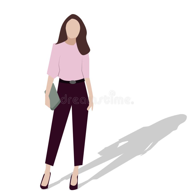 Vector Illustration Isolated Career Woman for Work Stock Vector ...