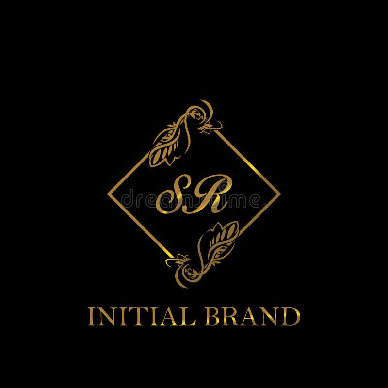 SR Initial Wedding Logo Template Vector Stock Vector - Illustration of ...