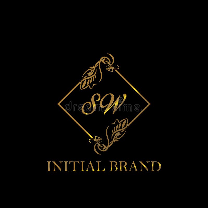 SW Initial Wedding Logo Template Vector Stock Vector - Illustration of ...