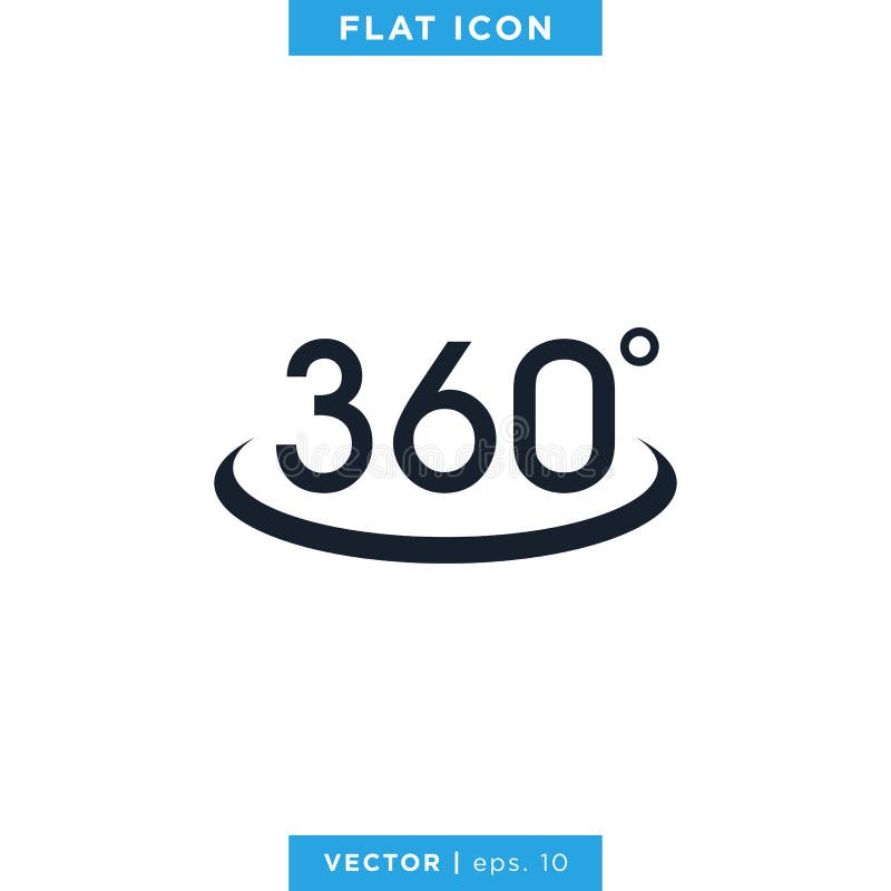 360 Degrees View Icon Vector Design Template Stock Vector ...