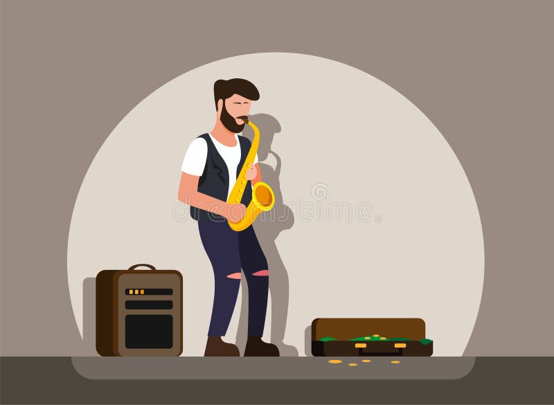 Busking Stock Illustrations – 97 Busking Stock Illustrations, Vectors ...