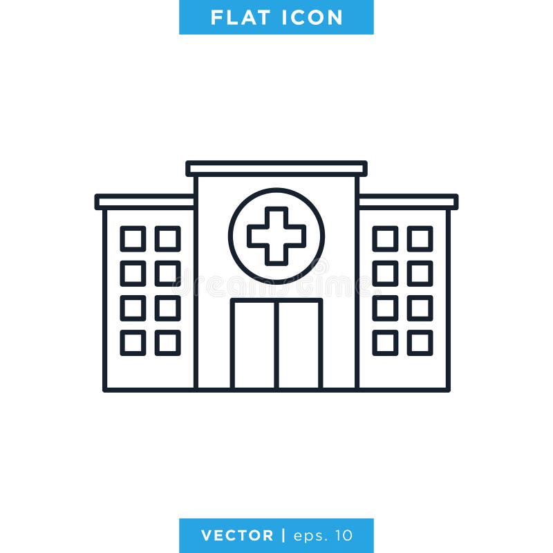 Hospital Building Icon Vector Logo Design Template Stock Vector ...