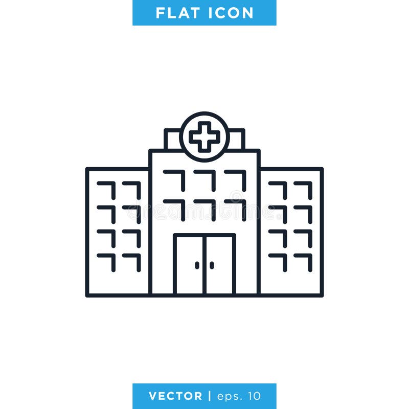 Hospital Building Icon Vector Logo Design Template Stock Vector ...