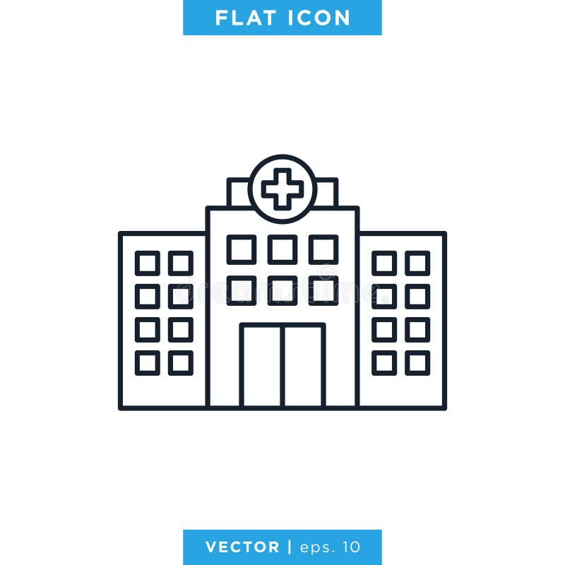 Hospital Building Icon Vector Logo Design Template Stock Vector ...