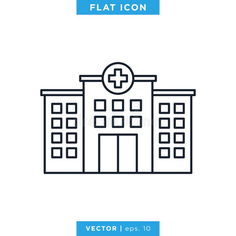Hospital Building Icon Vector Logo Design Template Stock Vector ...