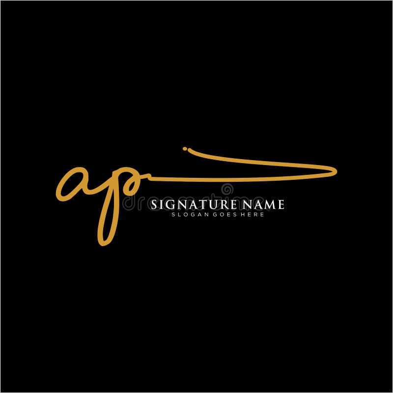 Letter AP Signature Logo Template Vector Stock Vector - Illustration of ...