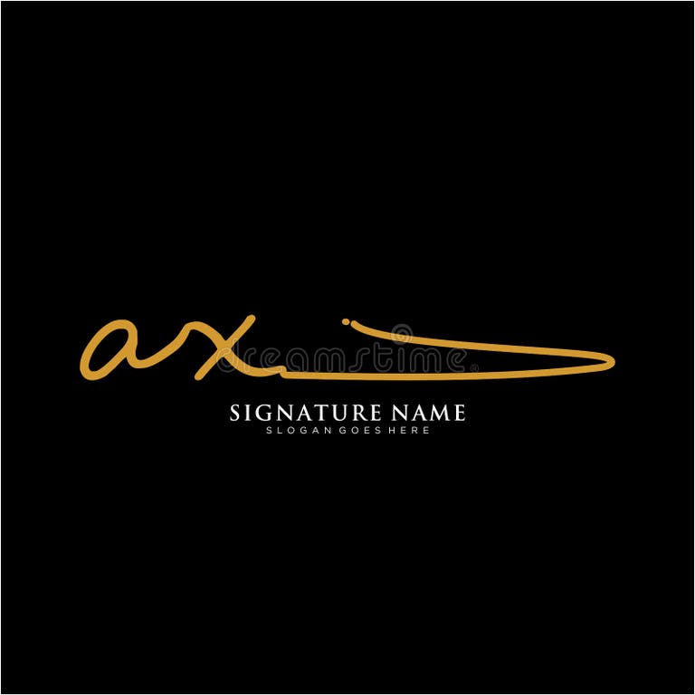 Letter AX Signature Logo Template Vector Stock Vector - Illustration of ...