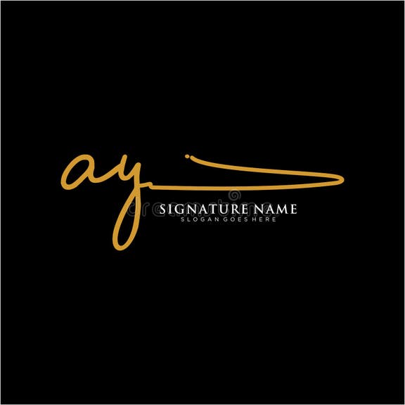 Letter AY Signature Logo Template Vector Stock Vector - Illustration of ...
