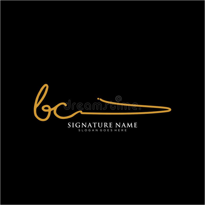 Letter BC Signature Logo Template Vector Stock Vector - Illustration of ...