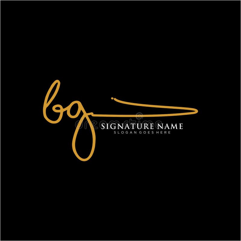 Letter BG Signature Logo Template Vector Stock Vector - Illustration of ...