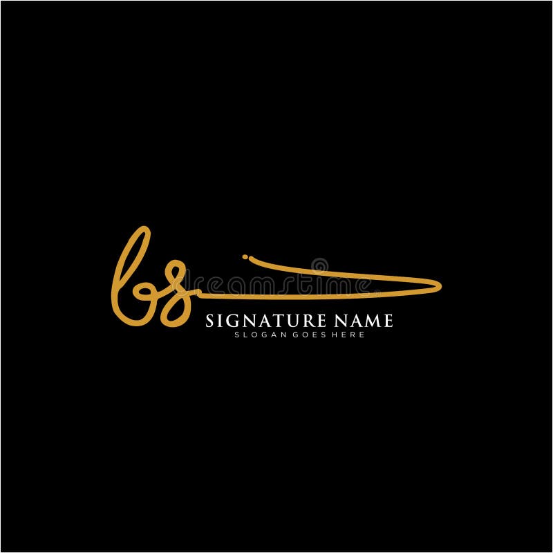 Letter BS Signature Logo Template Vector Stock Vector - Illustration of ...