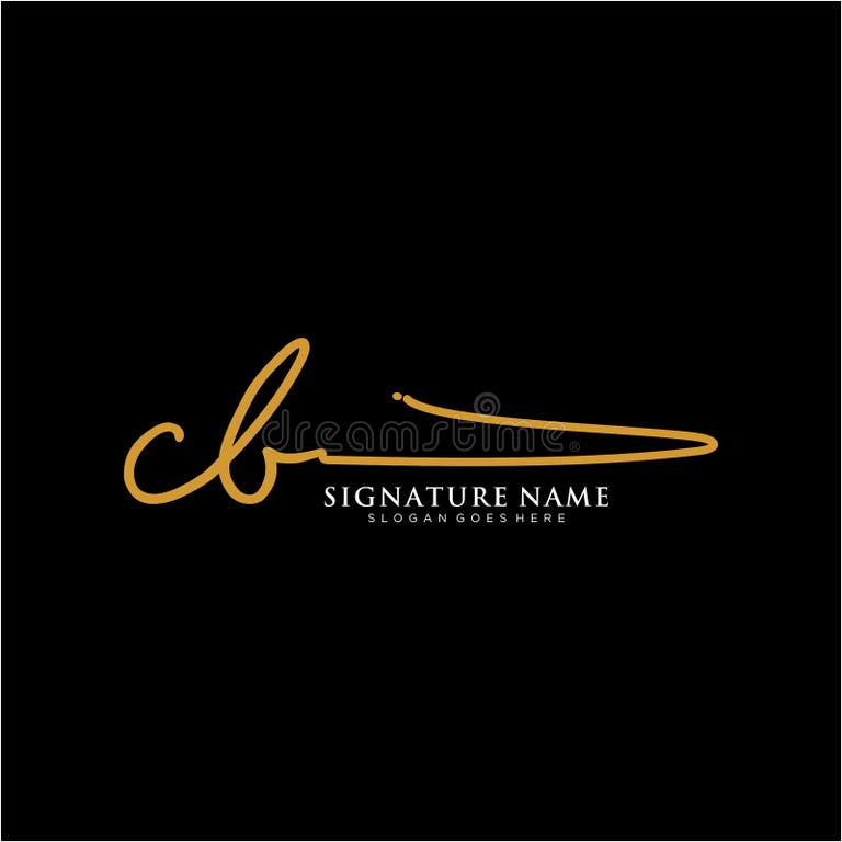 Letter CB Signature Logo Template Vector Stock Vector - Illustration of ...