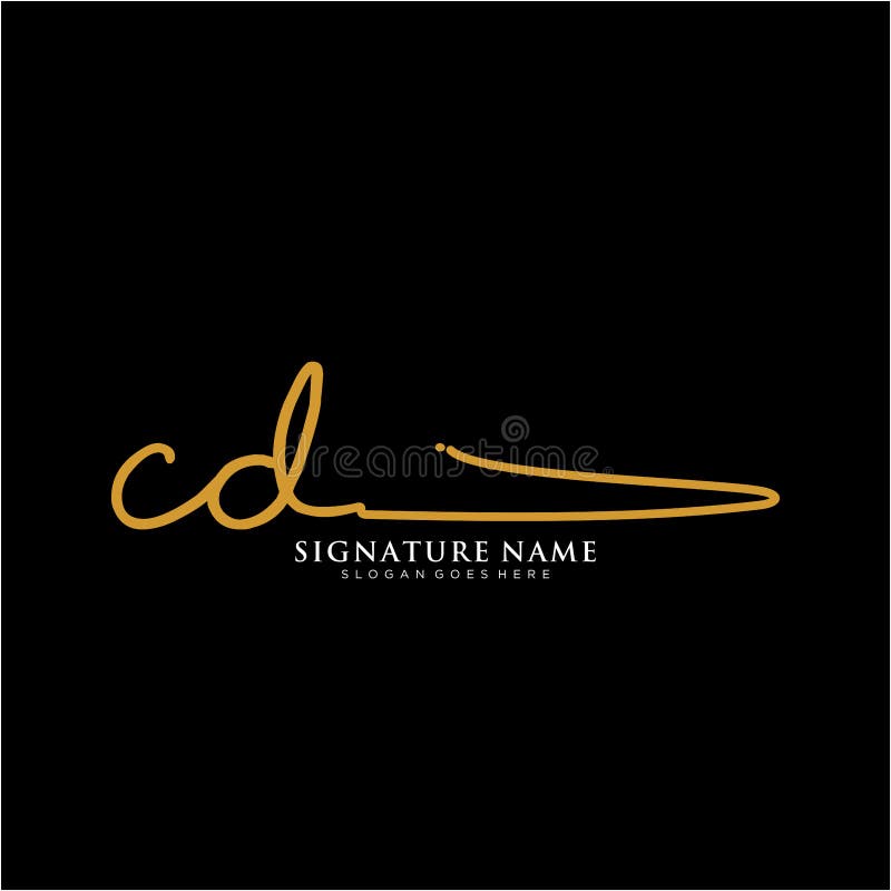 Letter CD Signature Logo Template Vector Stock Vector - Illustration of ...