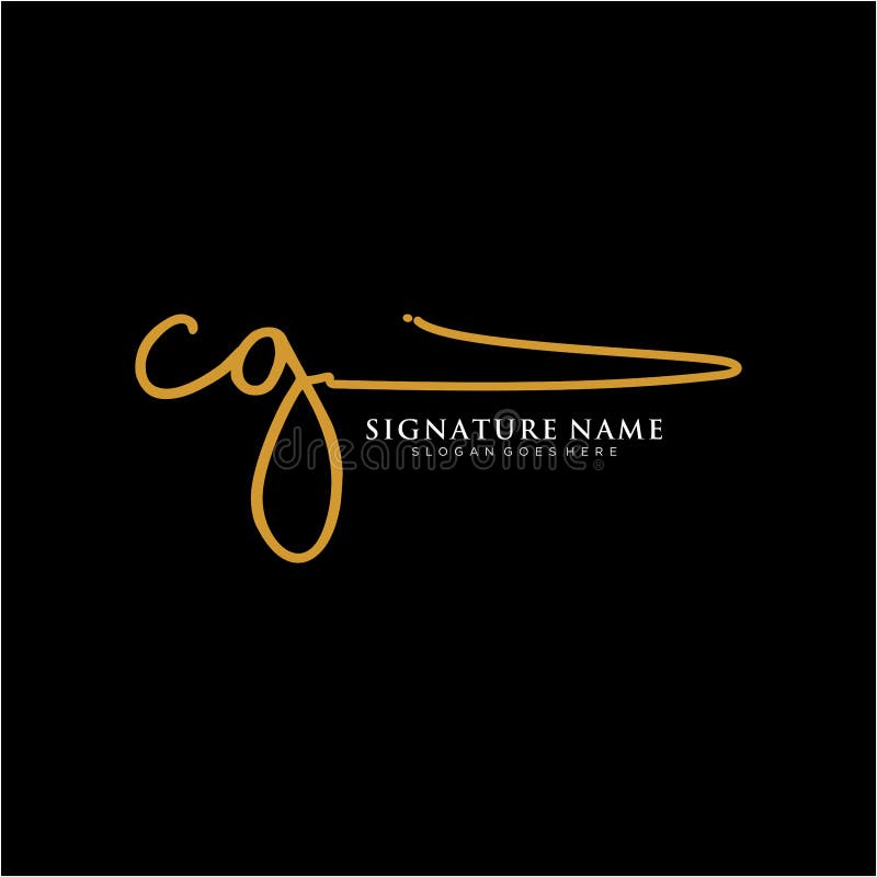 Letter CG Signature Logo Template Vector Stock Vector - Illustration of ...