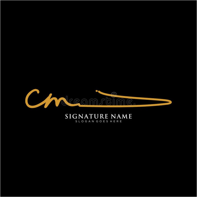 Letter CM Signature Logo Template Vector Stock Vector - Illustration of ...