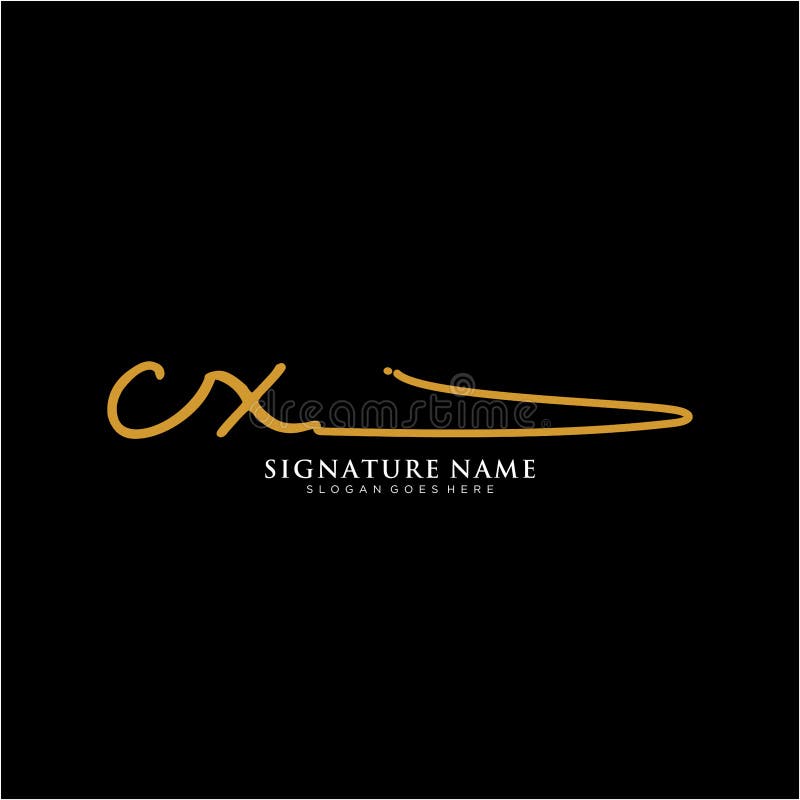 Letter CX Signature Logo Template Vector Stock Vector - Illustration of ...