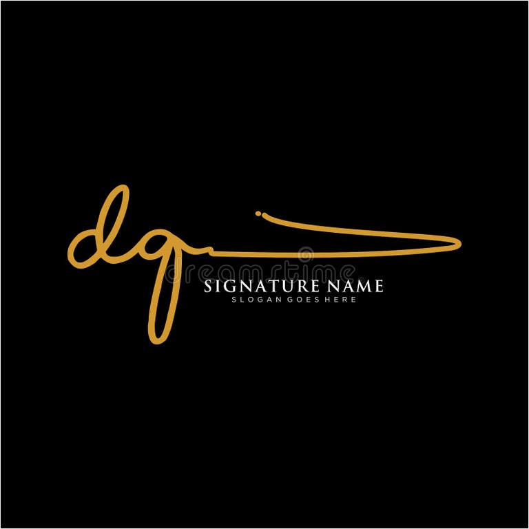Letter DG Signature Logo Template Vector Stock Illustration ...