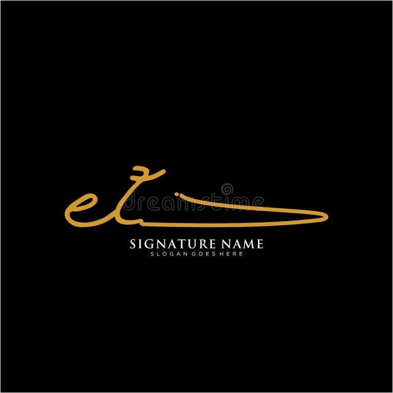 Letter EZ Signature Logo Template Vector Stock Vector - Illustration of ...