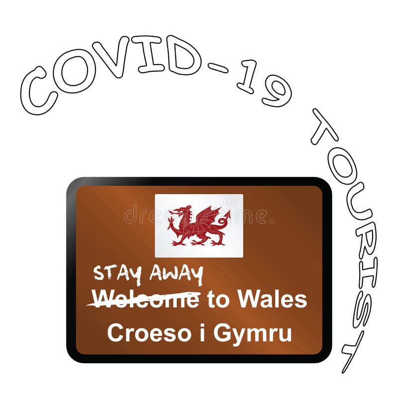 Stay Away Welcome To Wales Sign Stock Vector - Illustration of cymru ...