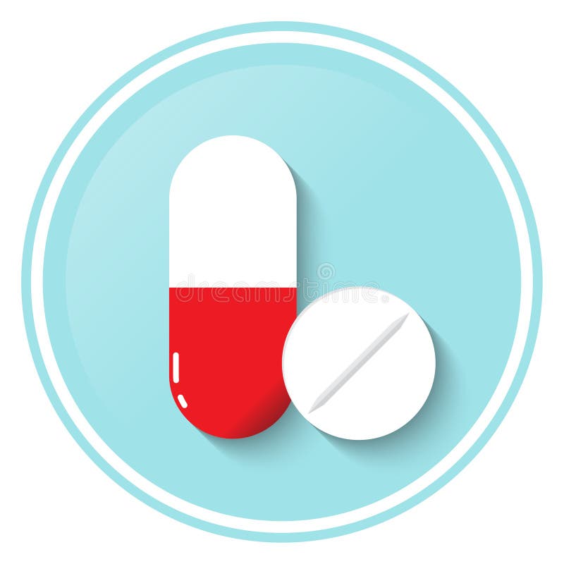 Medicine Pills Vector, Capsules Icons of Medication. Pharmacy and Drug ...
