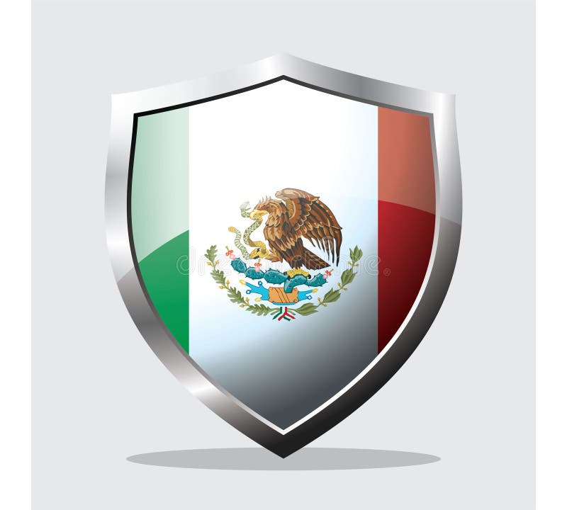 Shield Icon Vector Illustration of Mexican State Flag Stock Vector ...
