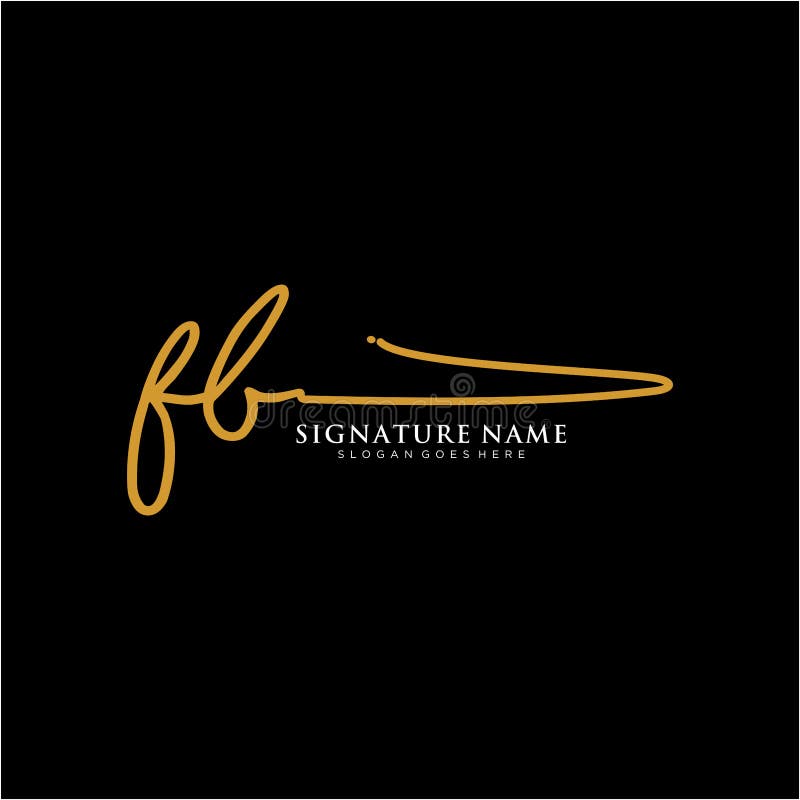 Letter FB Signature Logo Template Vector Stock Vector - Illustration of ...