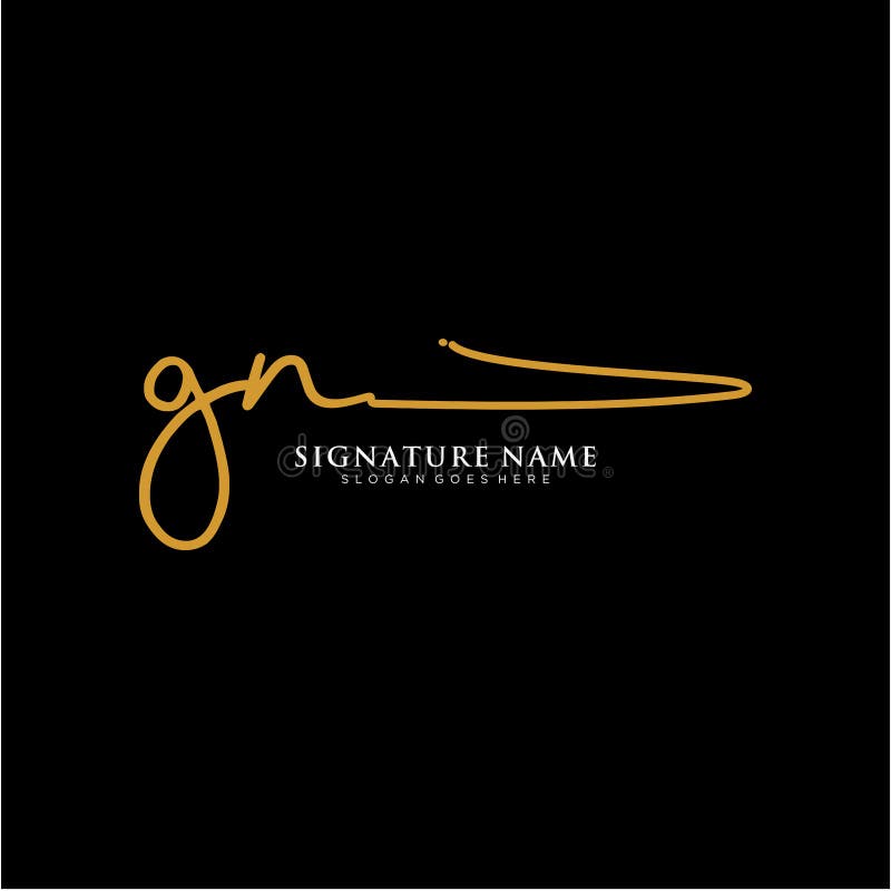 Letter GN Signature Logo Template Vector Stock Vector - Illustration of ...