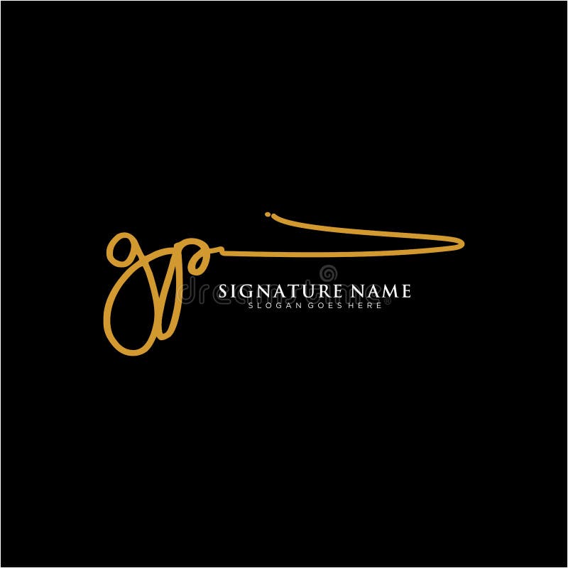 Letter GP Signature Logo Template Vector Stock Vector - Illustration of ...