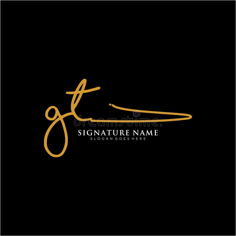 Letter GT Signature Logo Template Vector Stock Vector - Illustration of ...