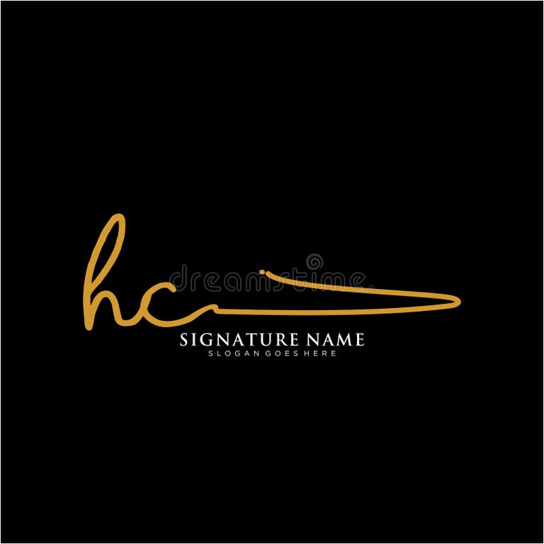 Letter HC Signature Logo Template Vector Stock Vector - Illustration of ...