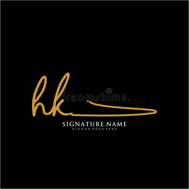 Letter HK Signature Logo Template Vector Stock Vector - Illustration of ...