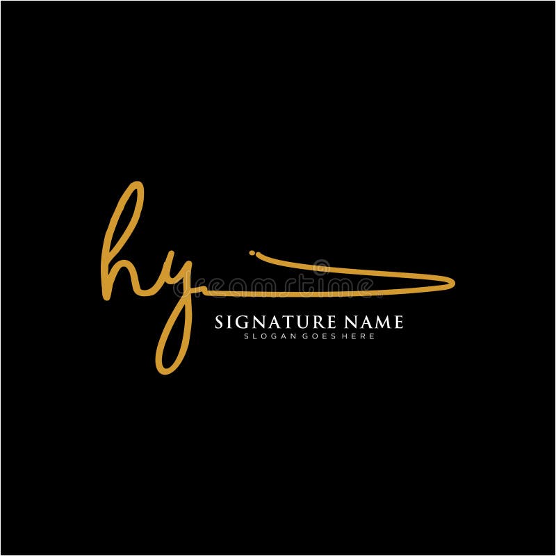 Letter HY Signature Logo Template Vector Stock Vector - Illustration of ...